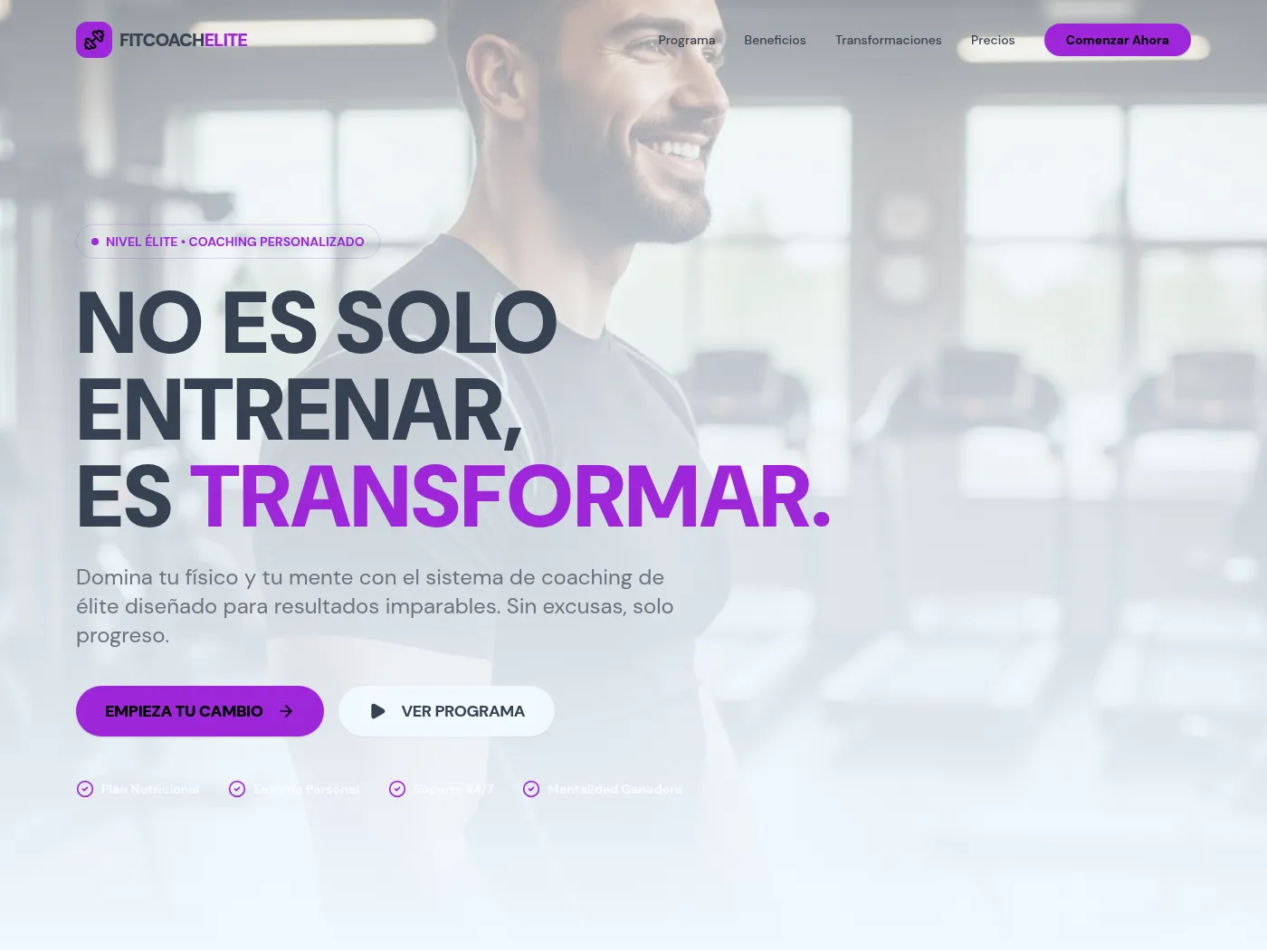 FitCoach Landing Page