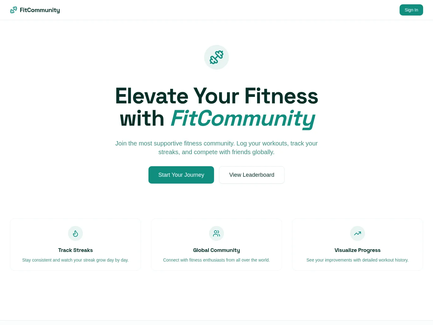 FitCommunity MVP