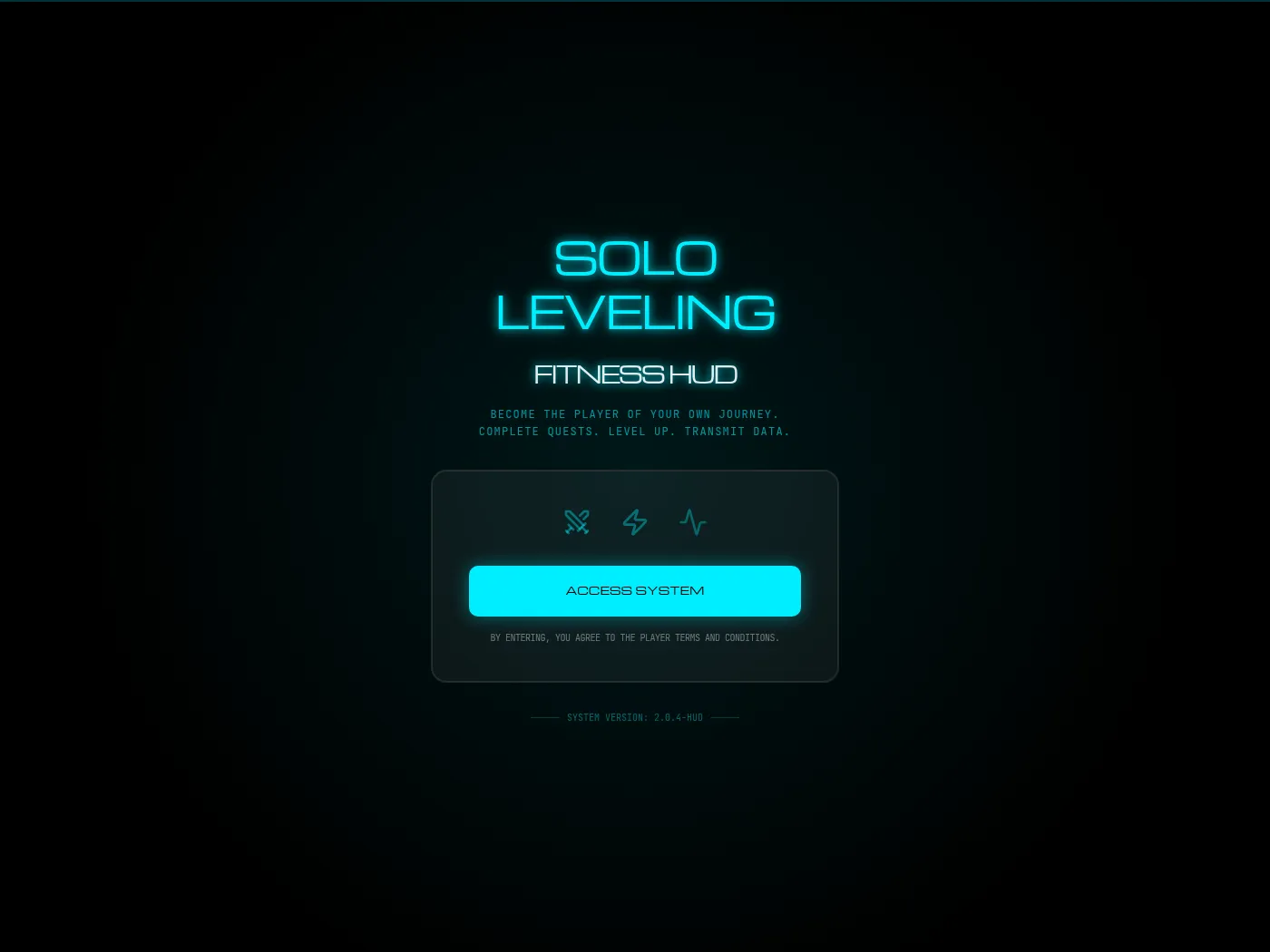Solo Level Fitness HUD