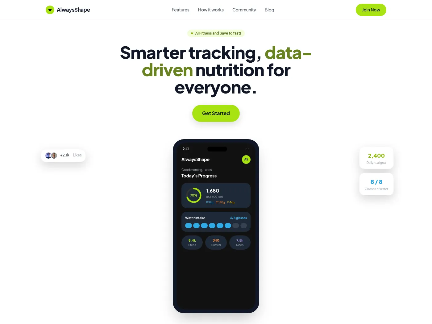 ShapeTrack Landing Page