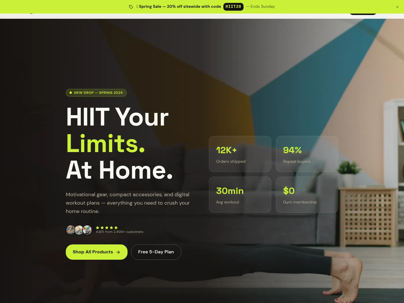 HomeFit Gear Storefront