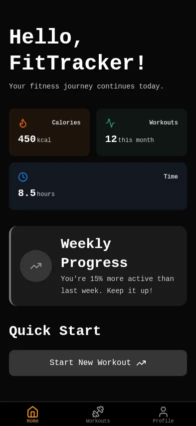 FitTrack Mobile App