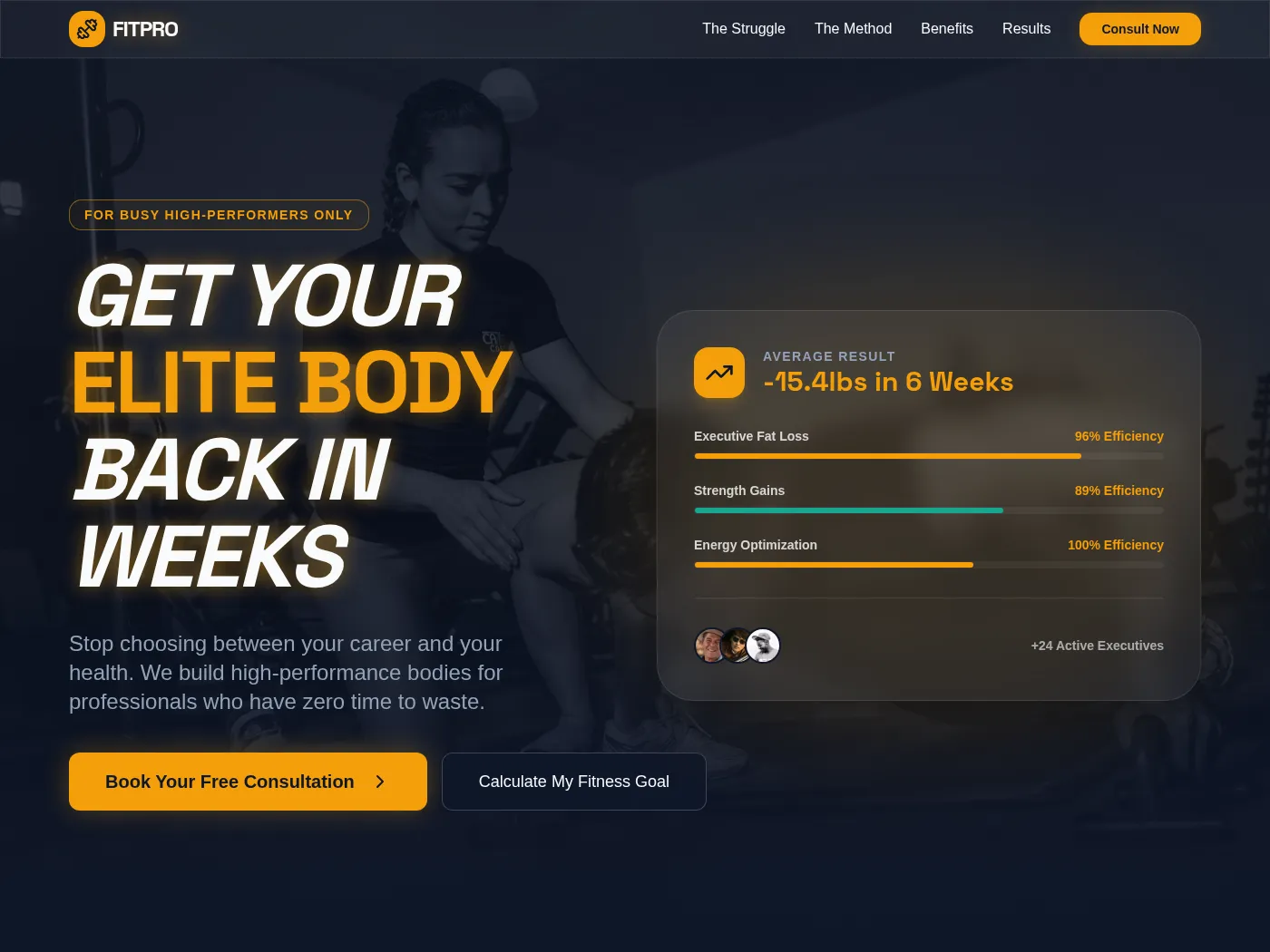 FitPro Coaching Landing