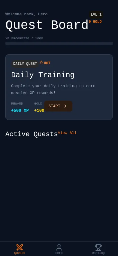 FitQuest Game App