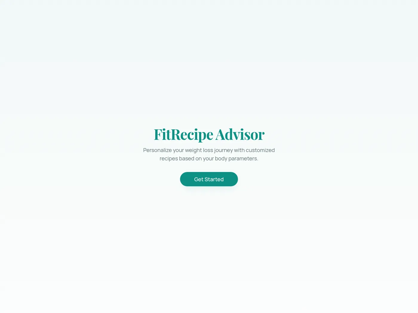 FitRecipe Advisor