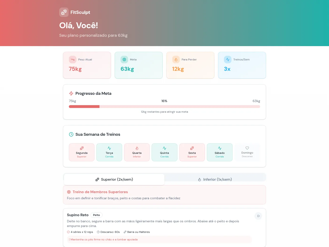 FitSculpt Training Planner