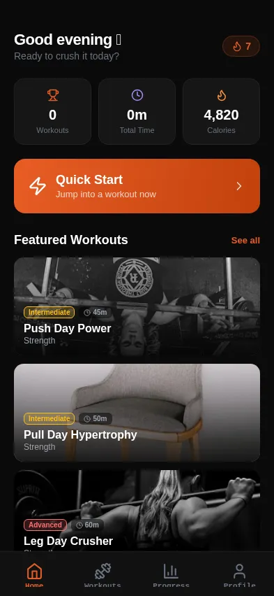 FitTrack Workout App