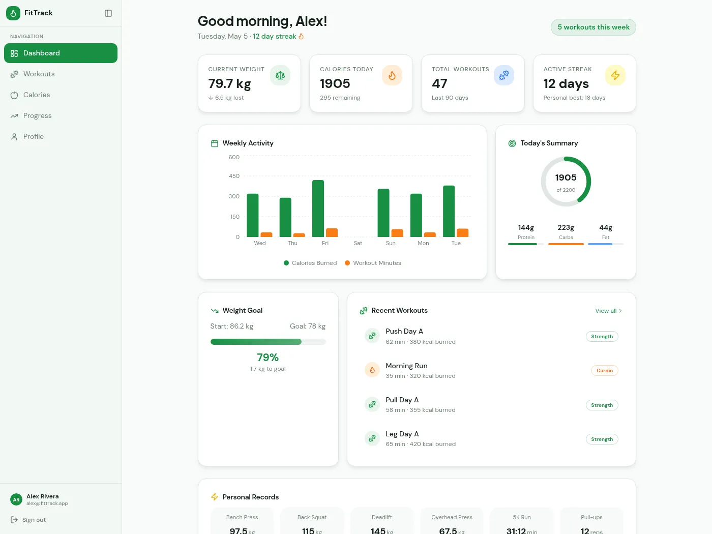 FitTrack Demo Web