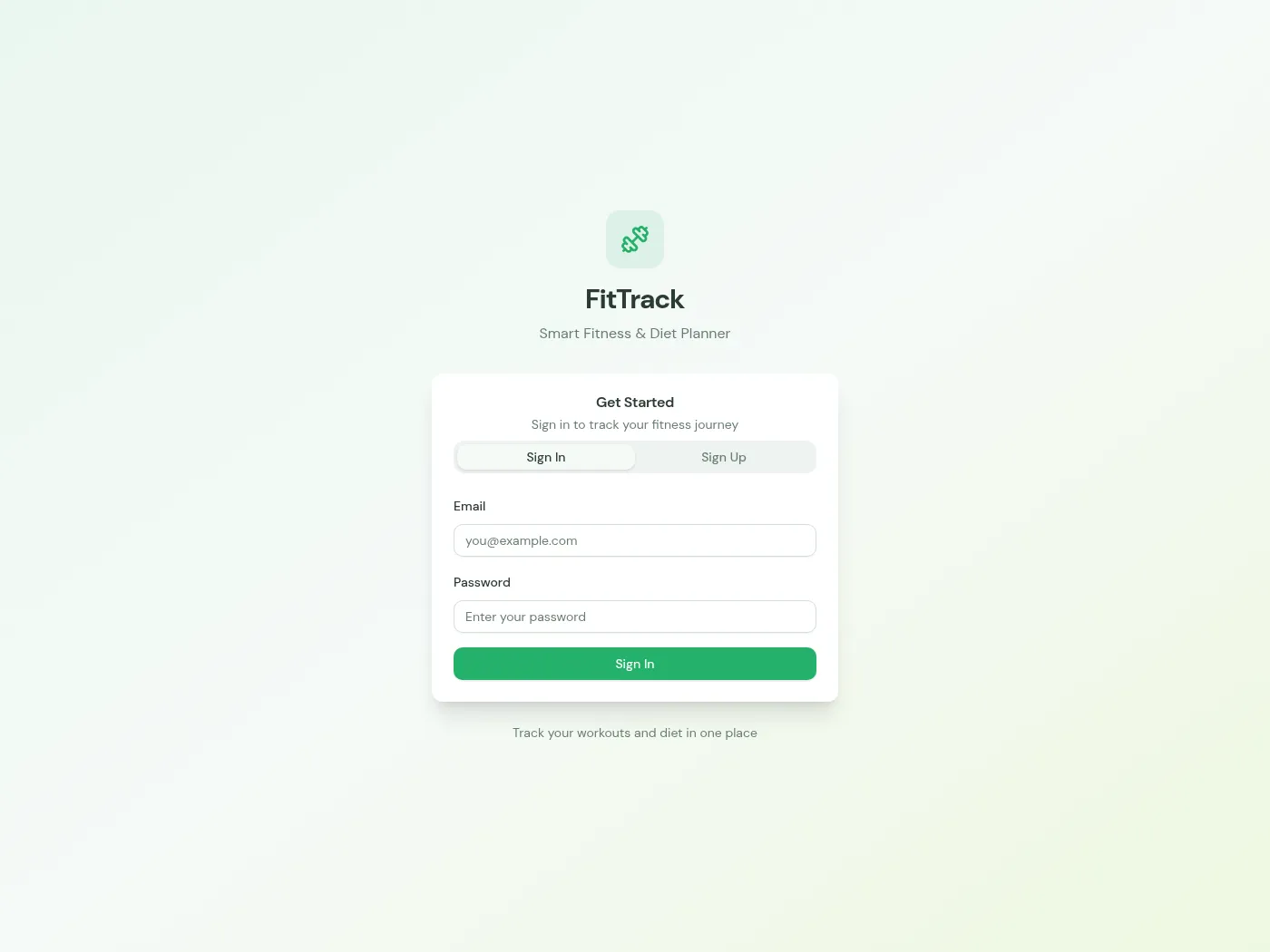 FitTrack Planner