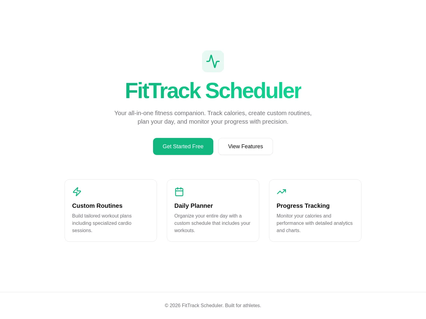 FitTrack Scheduler