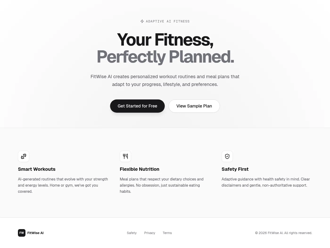 FitWise AI Planner