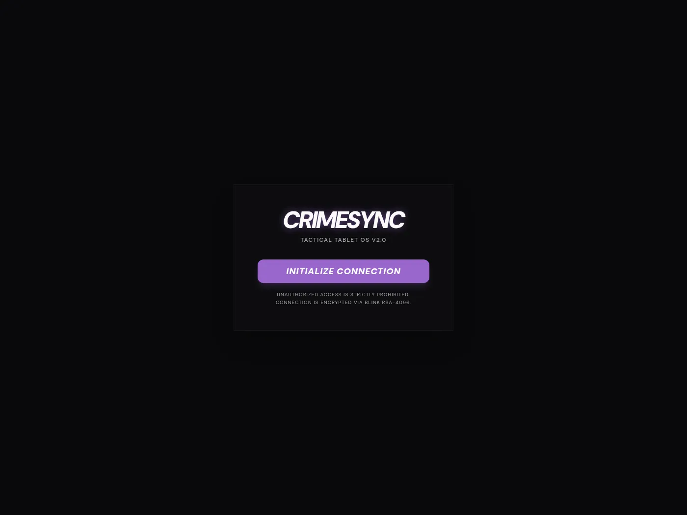 CrimeSync Tablet UI