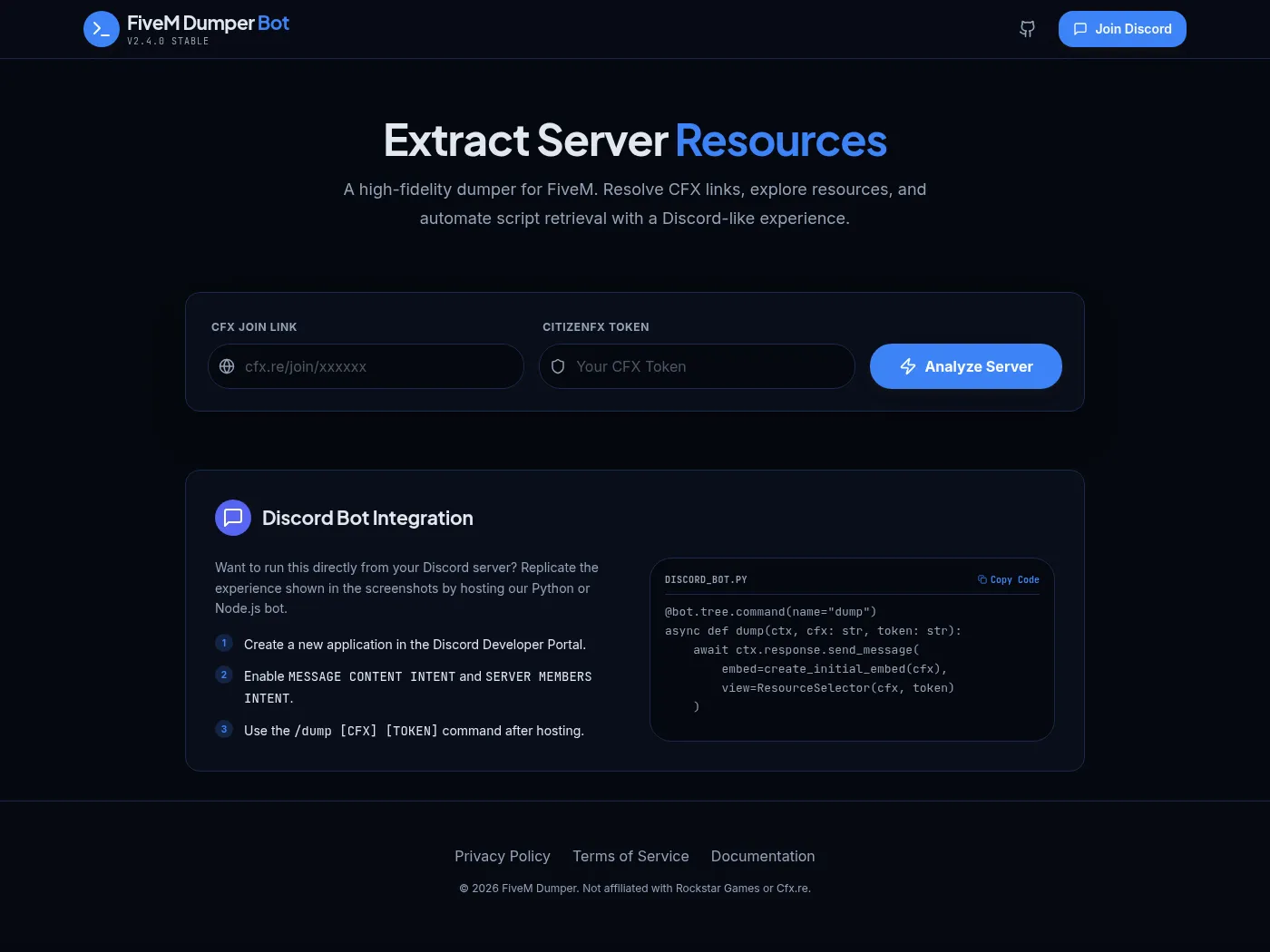 FiveM Script Dumper Bot
