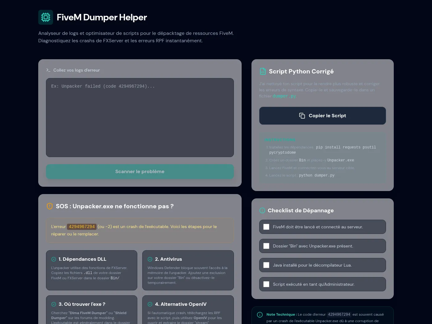 FiveM Full Dumper Helper