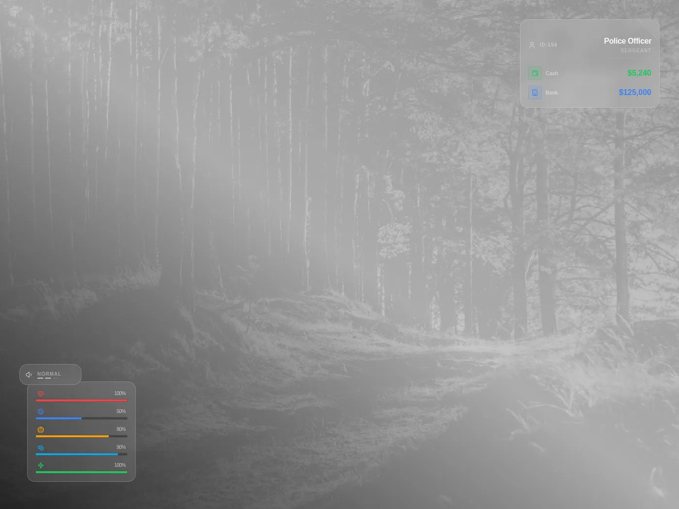 Glassmorph FiveM HUD