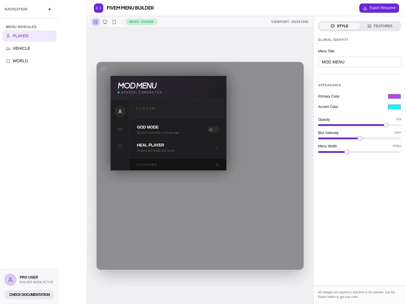 FiveM ModMenu Creator