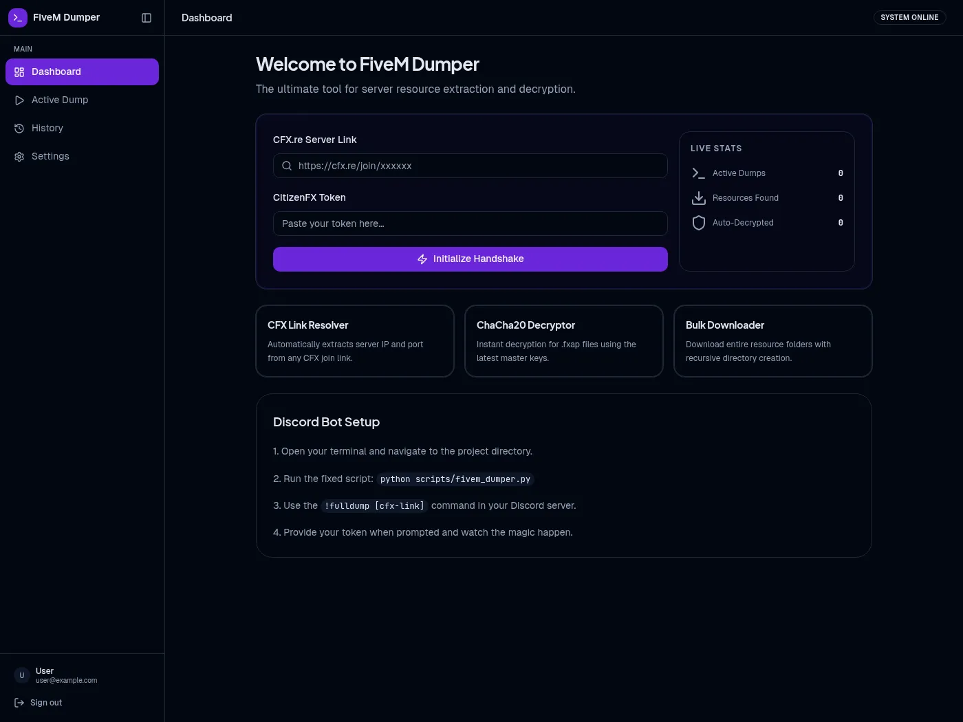FiveM Script Dumper Bot