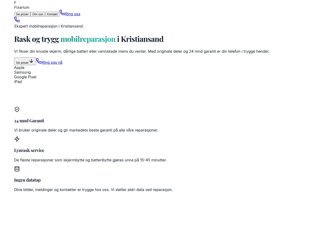 Fixarium Repair Website