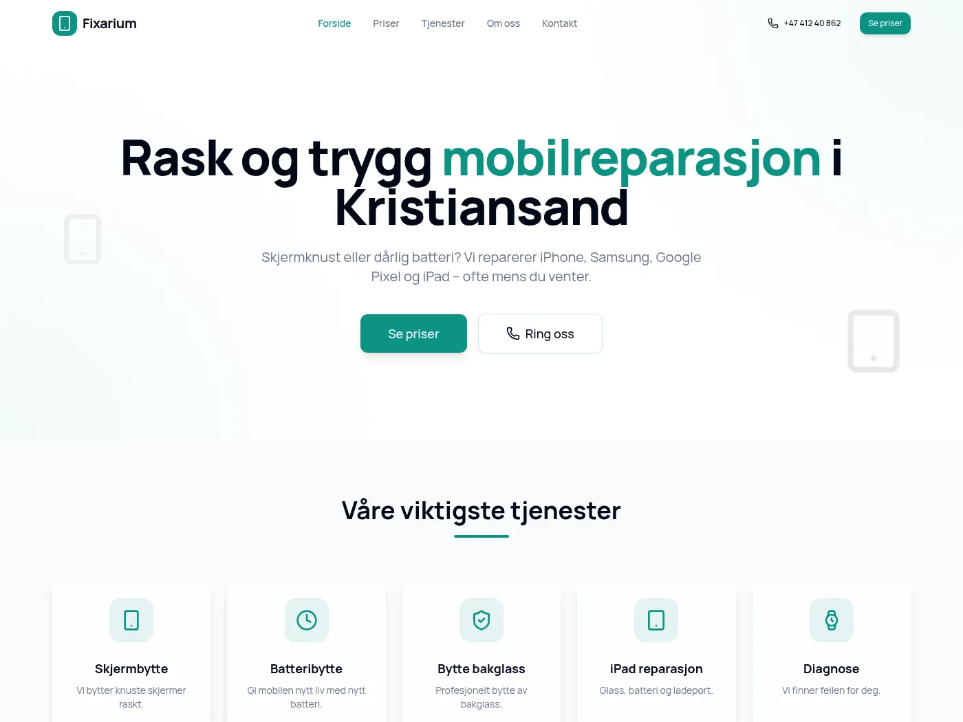 Fixarium Kristiansand Nettside