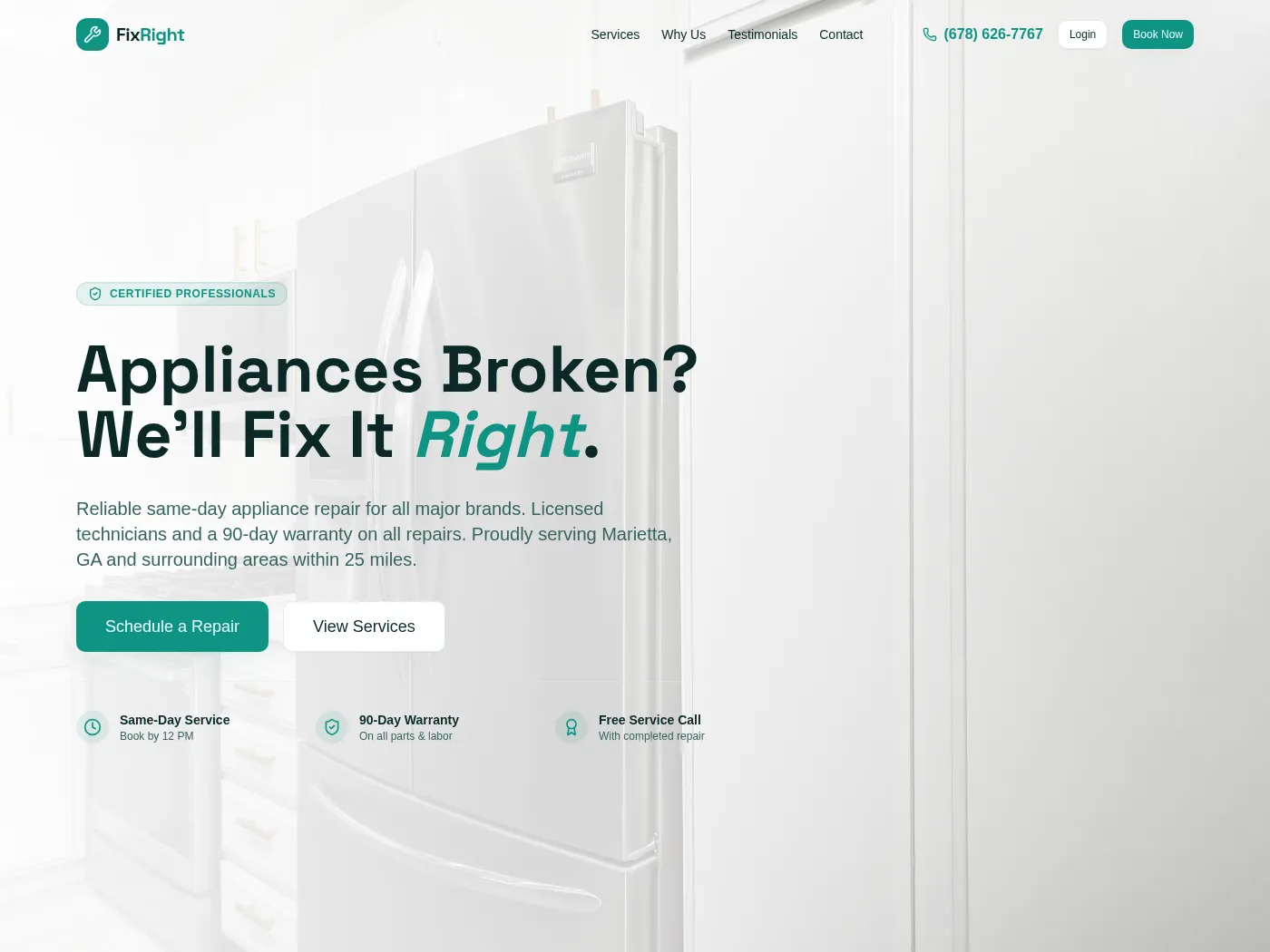 FixRight Appliance Website (Remix)