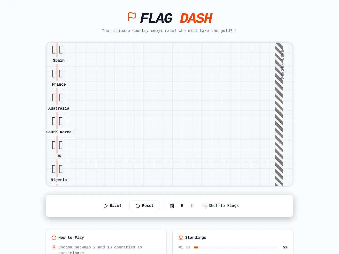 Flag Race Game