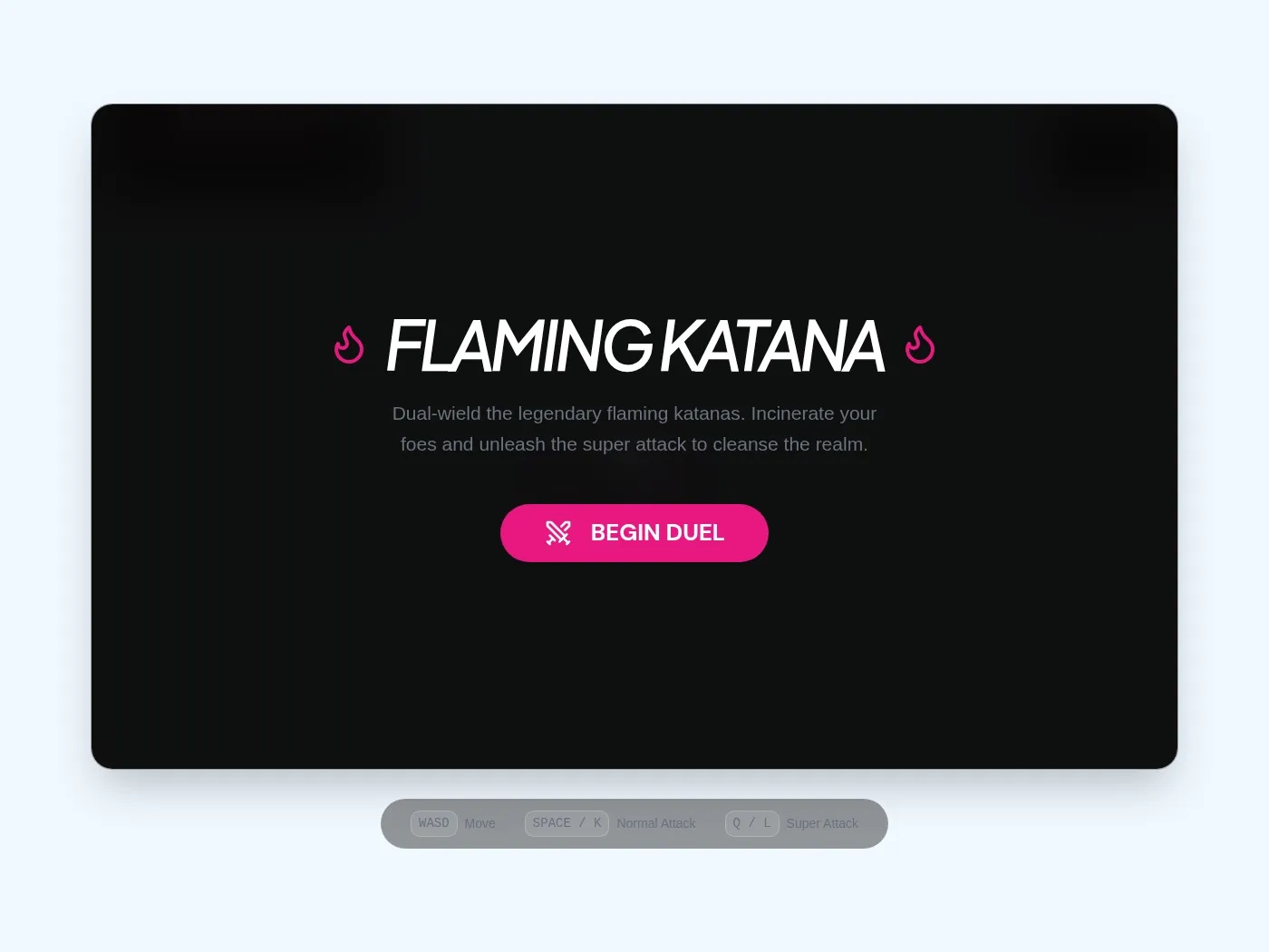 Flaming Katana Duel