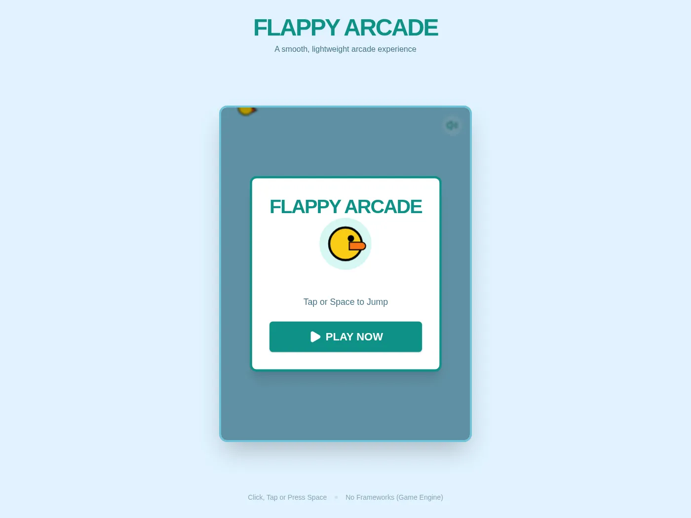 Flappy Arcade Canvas Game
