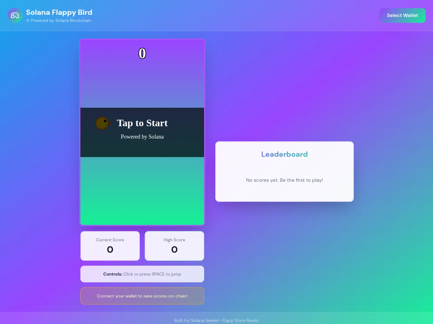 Web3 Flappy Bird Dapp
