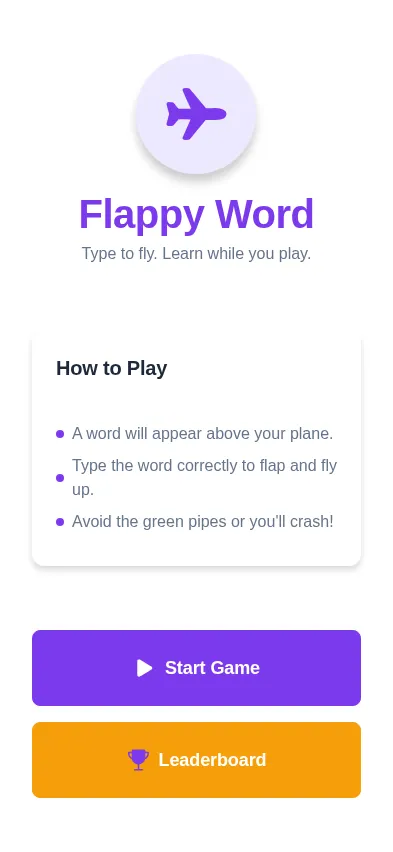 Flappy Word Game