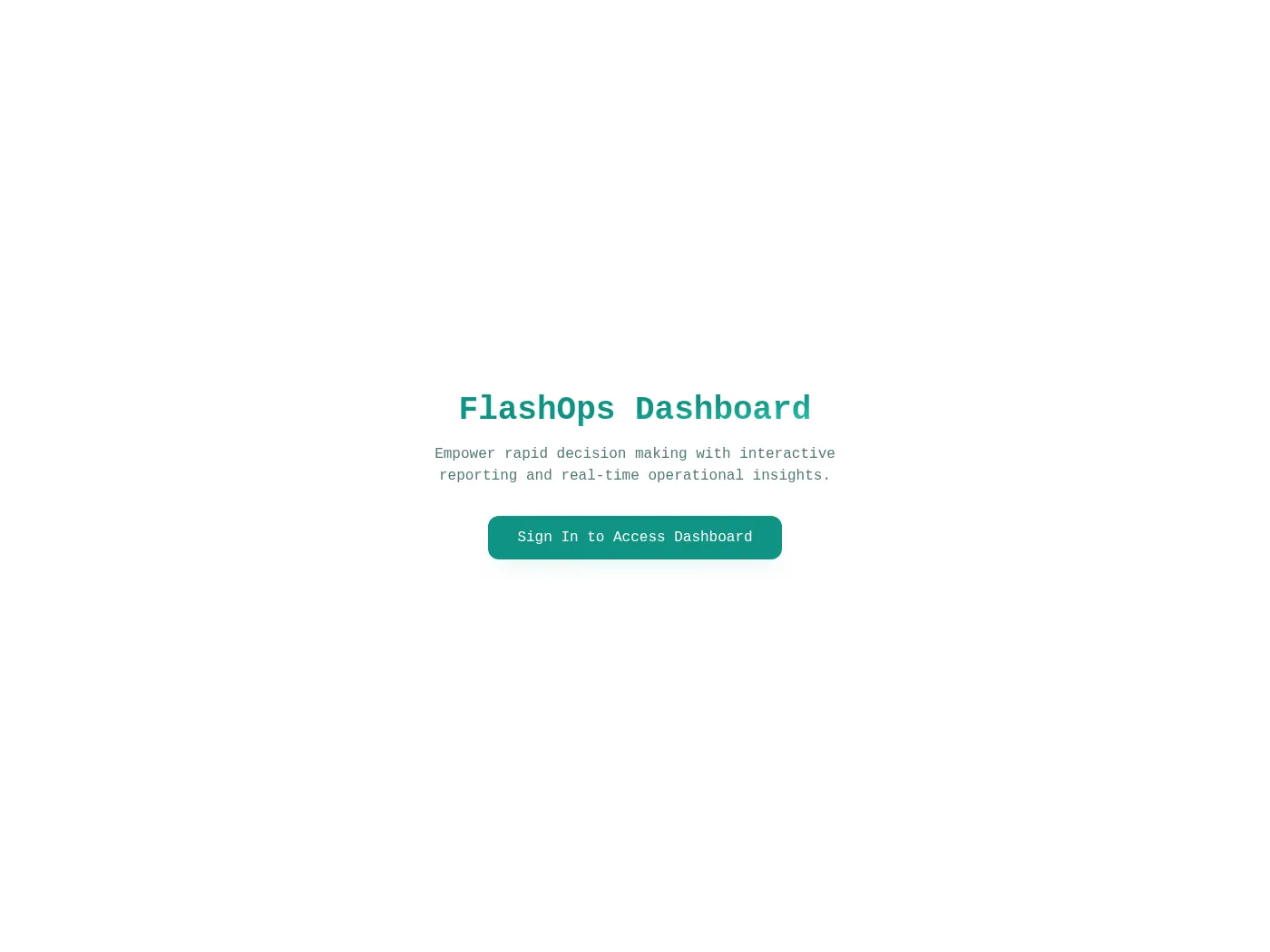 FlashOps Dashboard