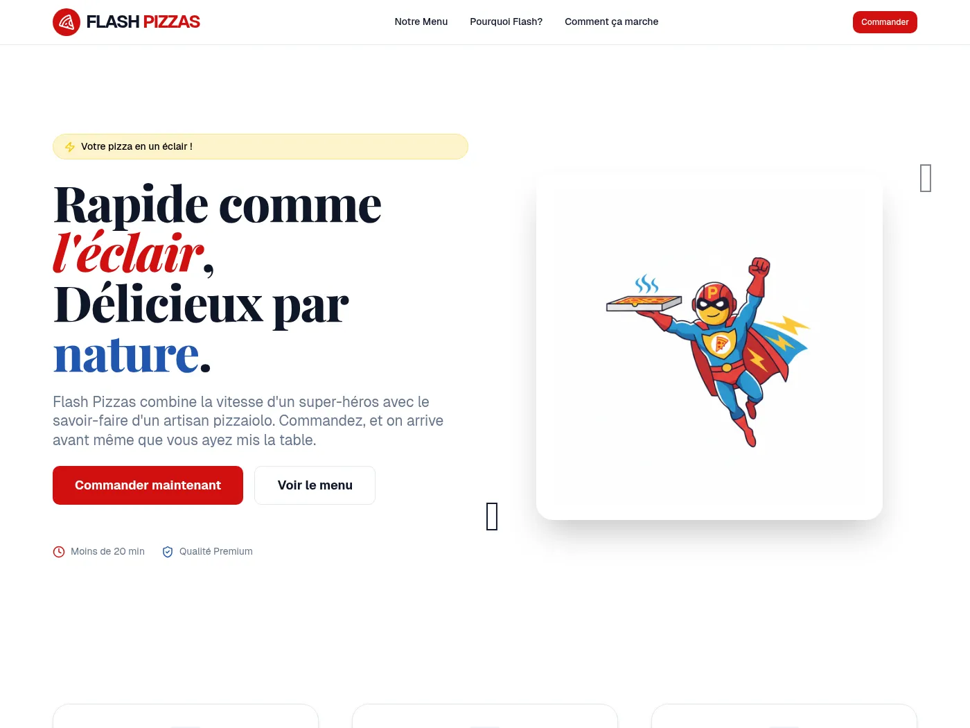 Flash Pizzas Web Design