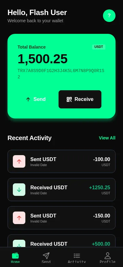 Flash USDT Transfer