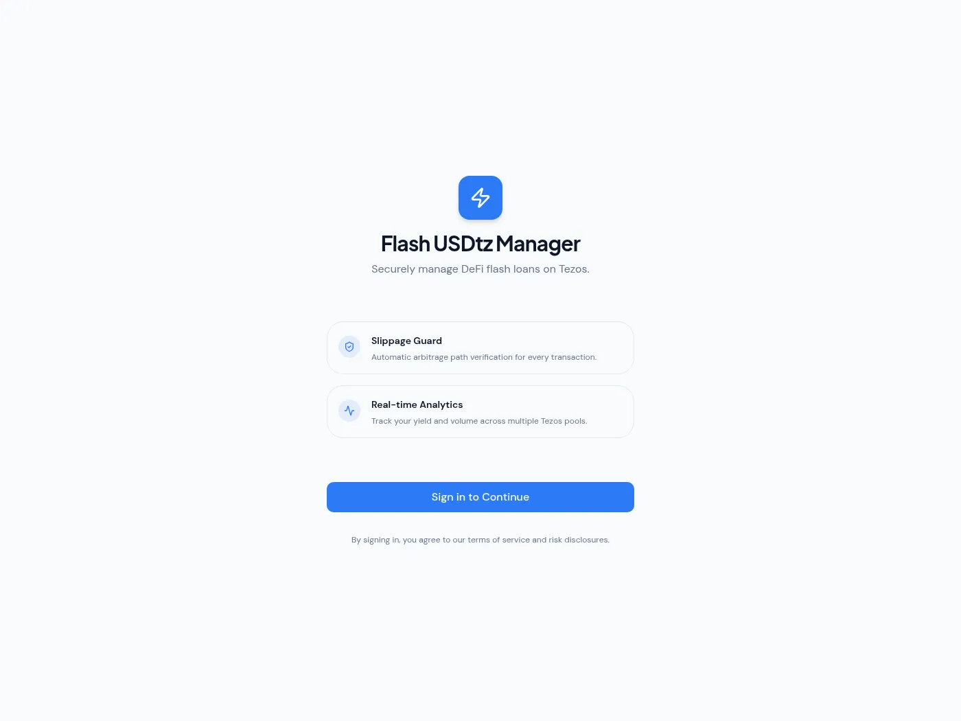 Flash USDT.z Manager