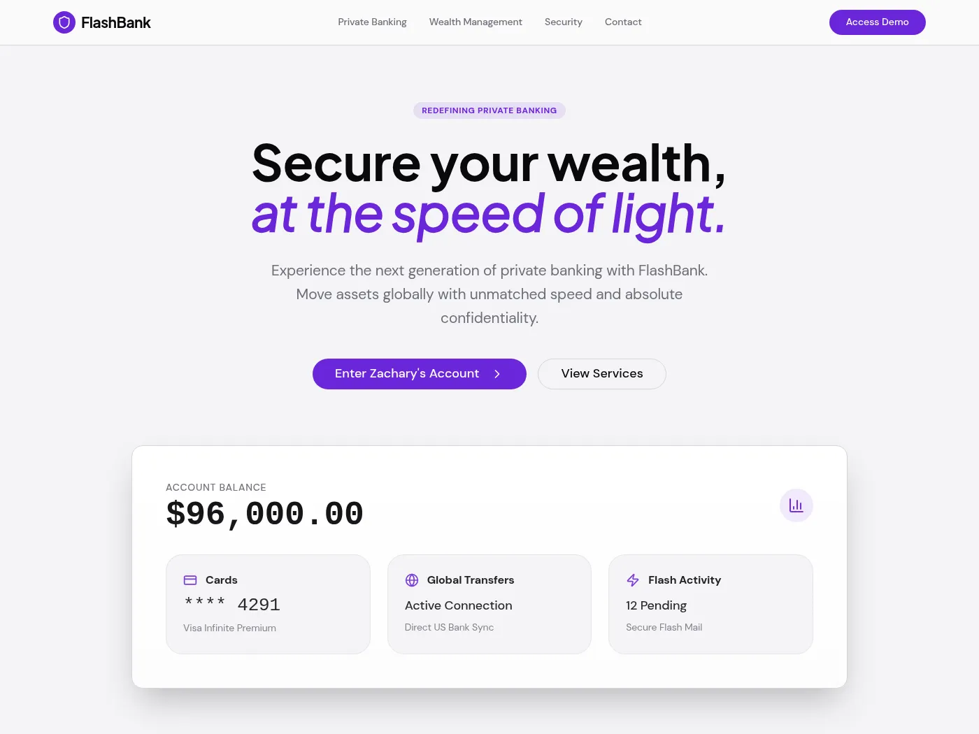 FlashBank Demo Account