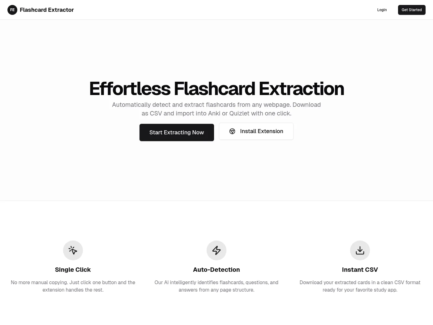 Flashcard Extractor Extension