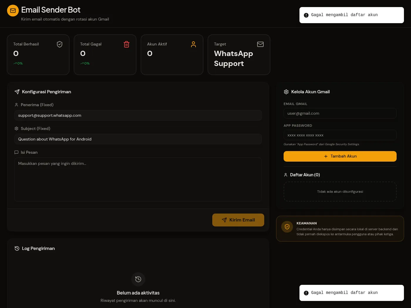 Flask Email Sender Bot