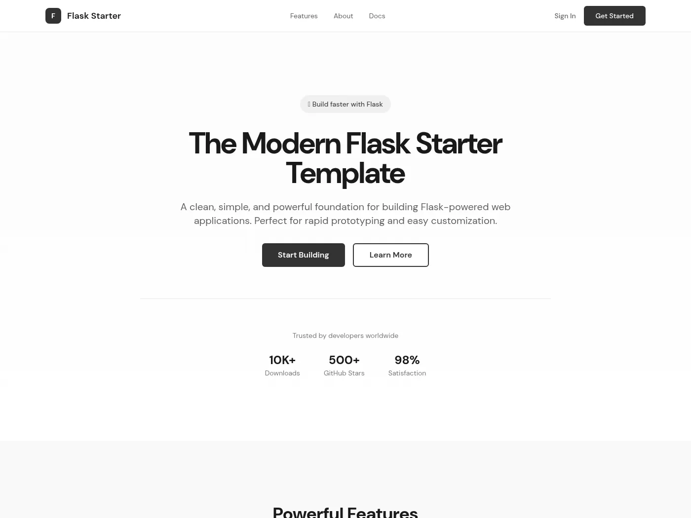 Flask Starter Website