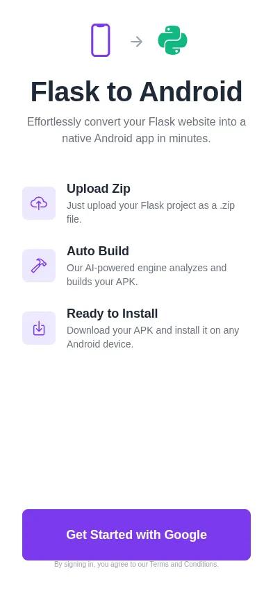 Flask-to-Android Converter