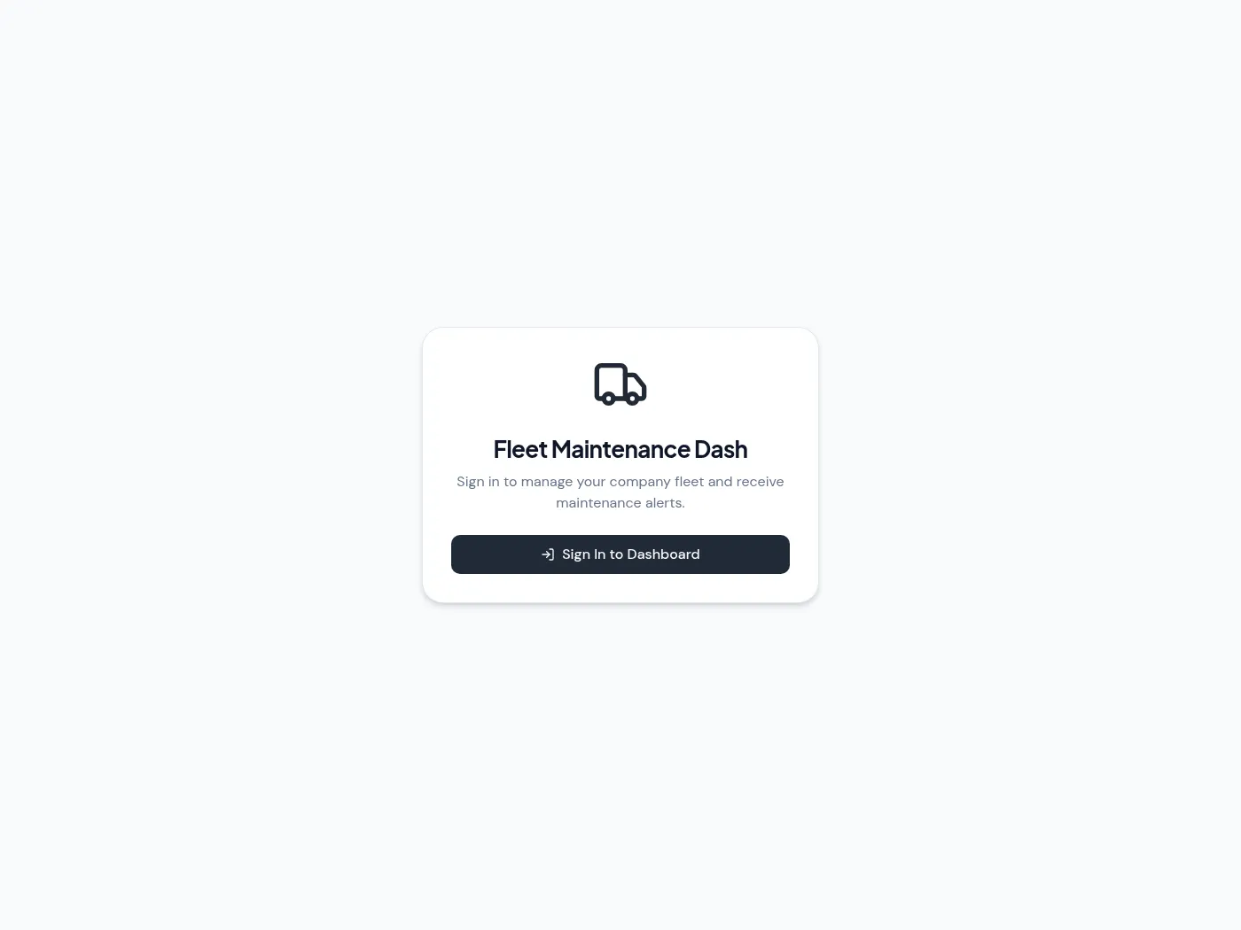 Fleet Maintenance Dash