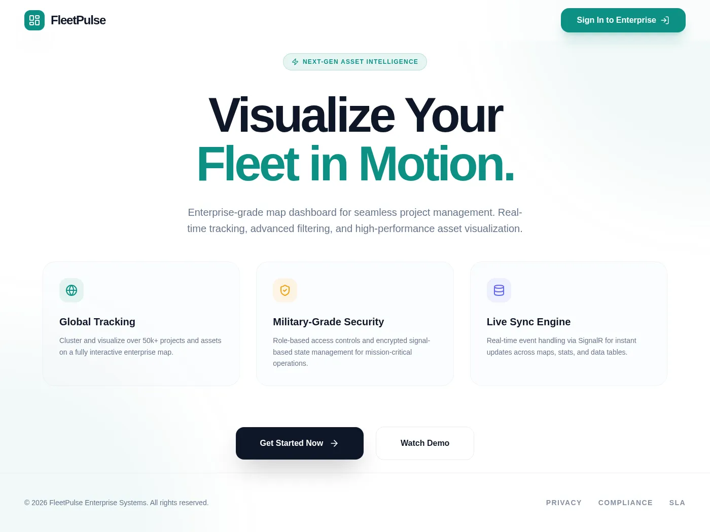 FleetPulse Map Dashboard