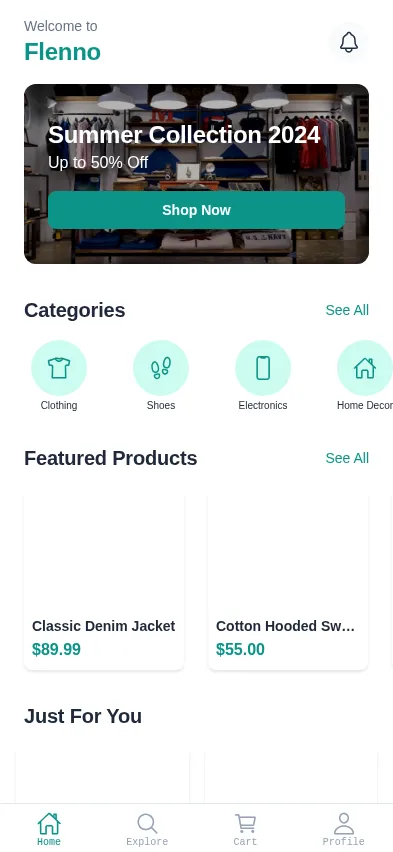 Flenno Shopping App
