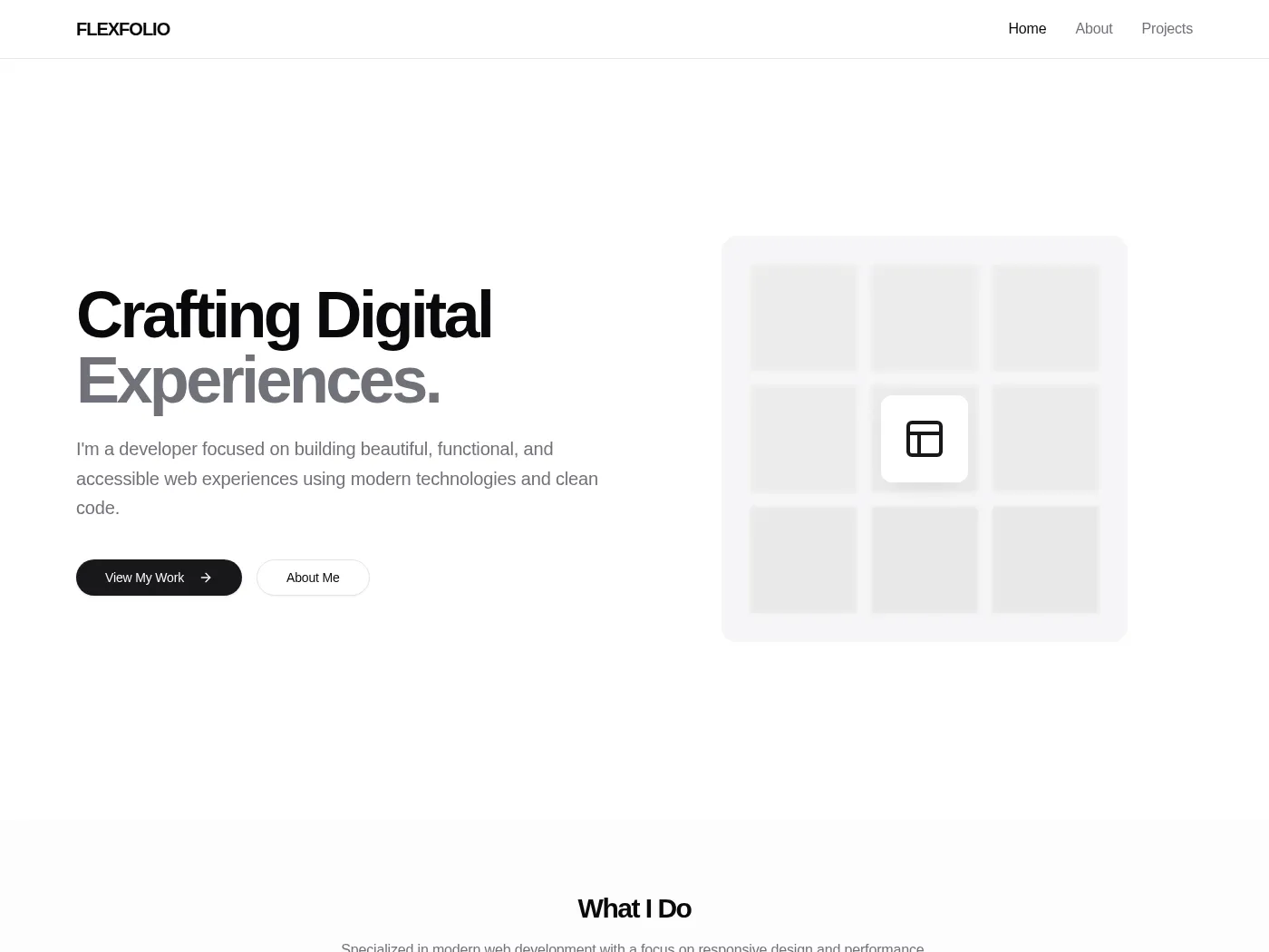 Flexfolio Portfolio Site