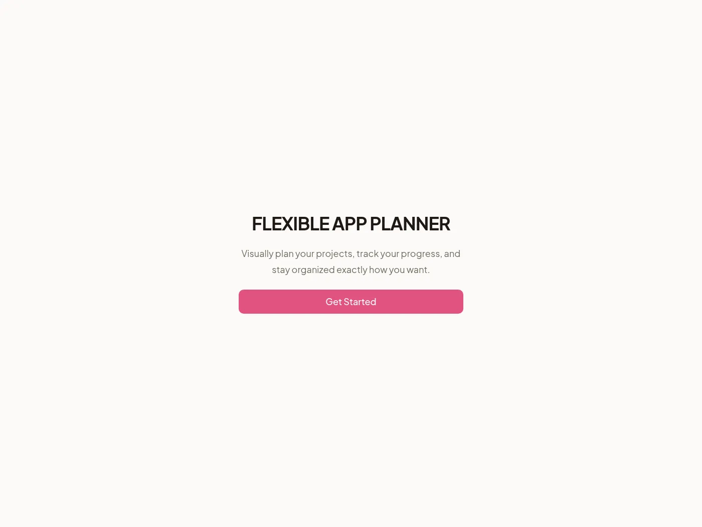 Flexible App Planner