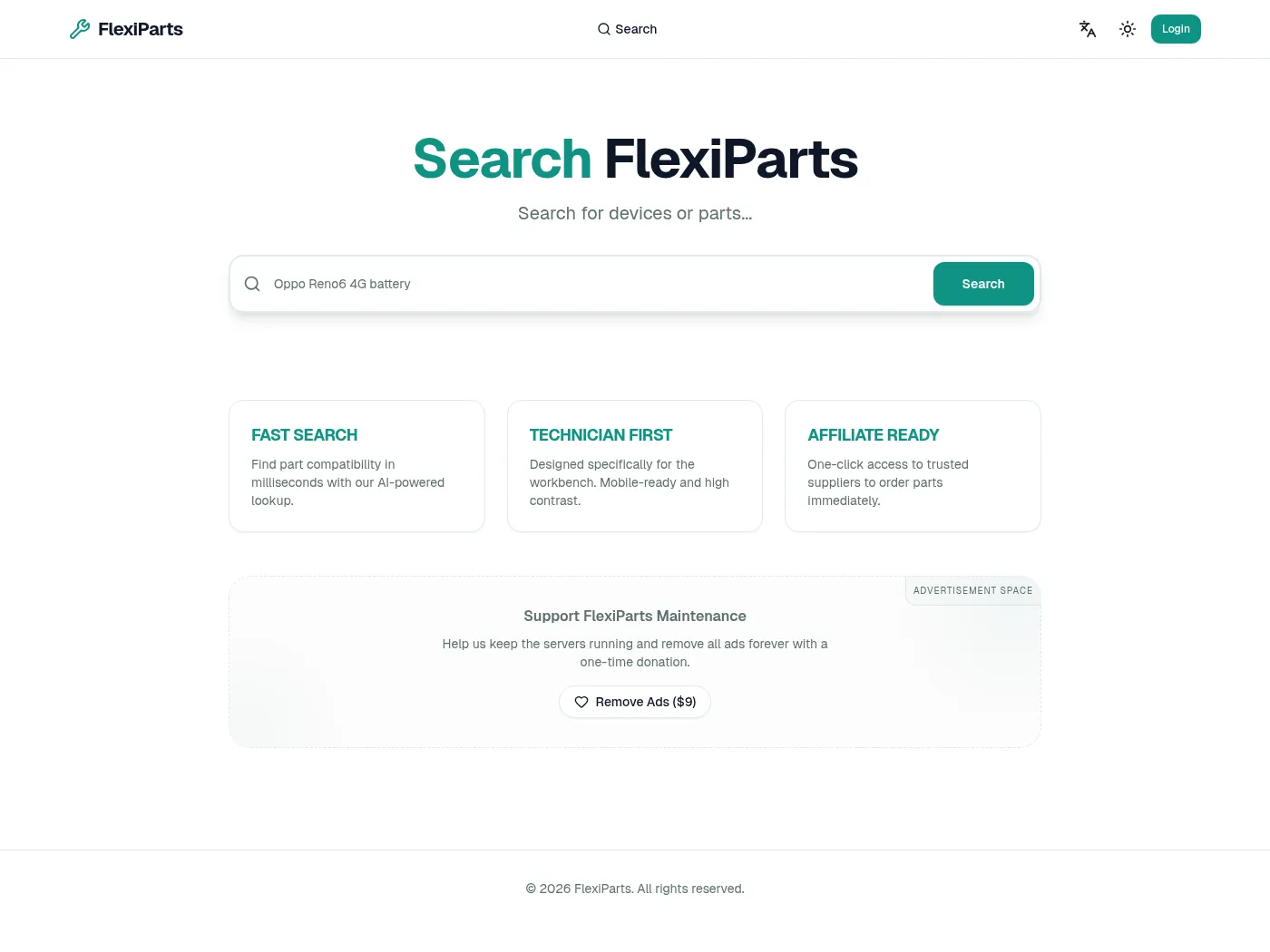FlexiParts Technician Portal