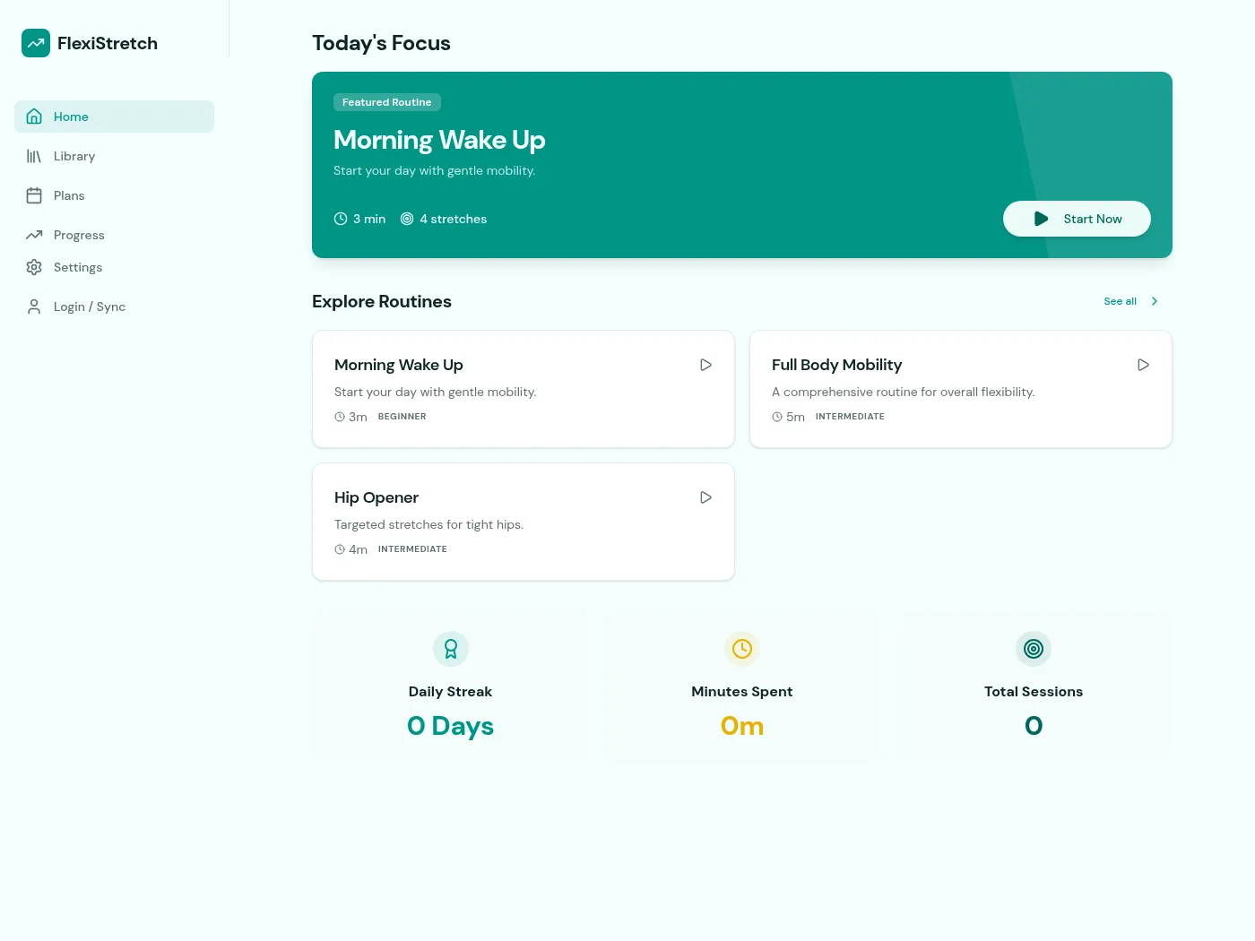 FlexiStretch Web App