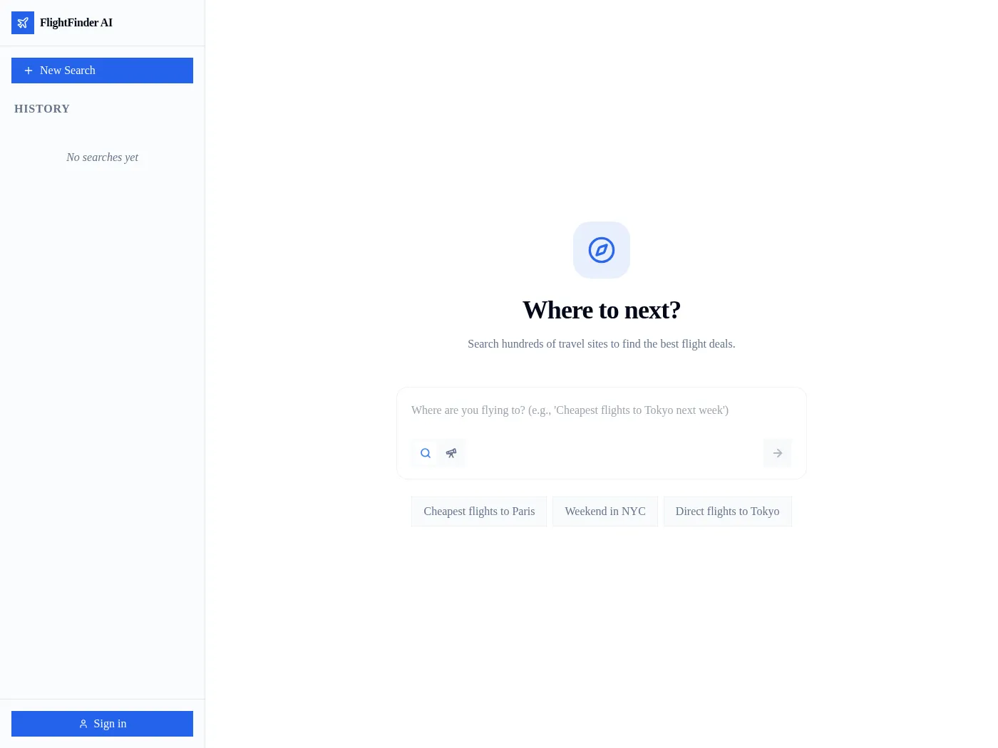 FlightFinder AI Agent