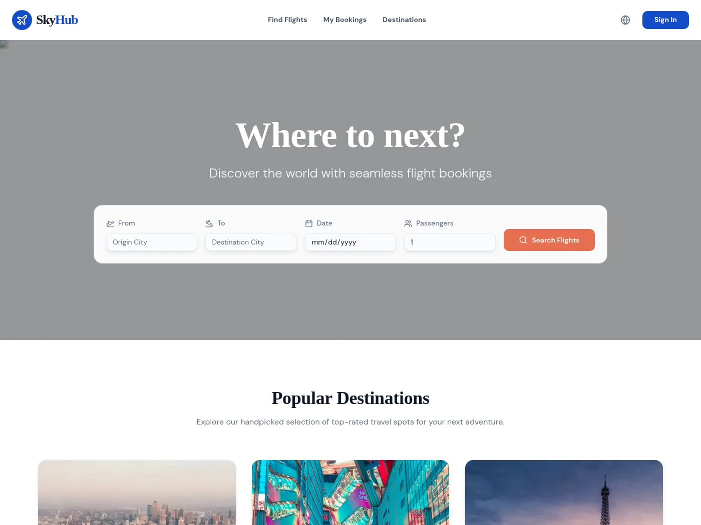 Flight Booker Hub