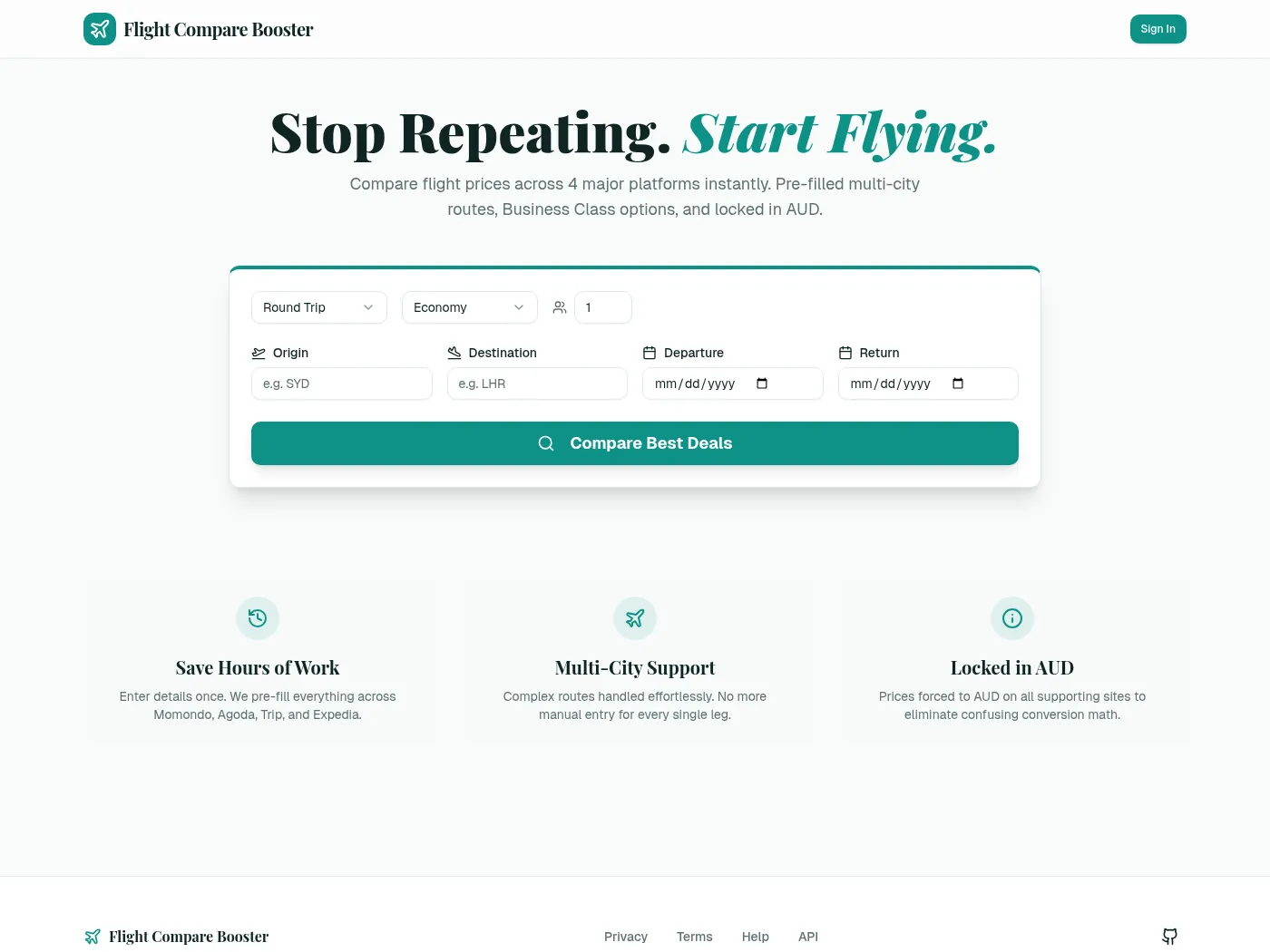 Flight Compare Booster
