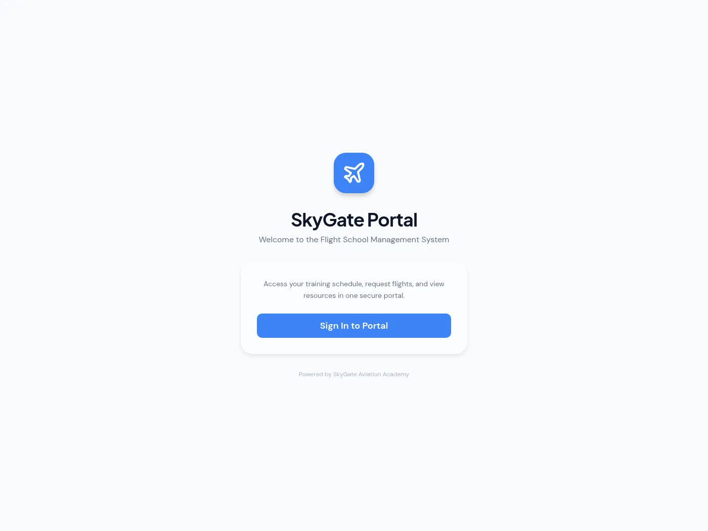Flight School Portal