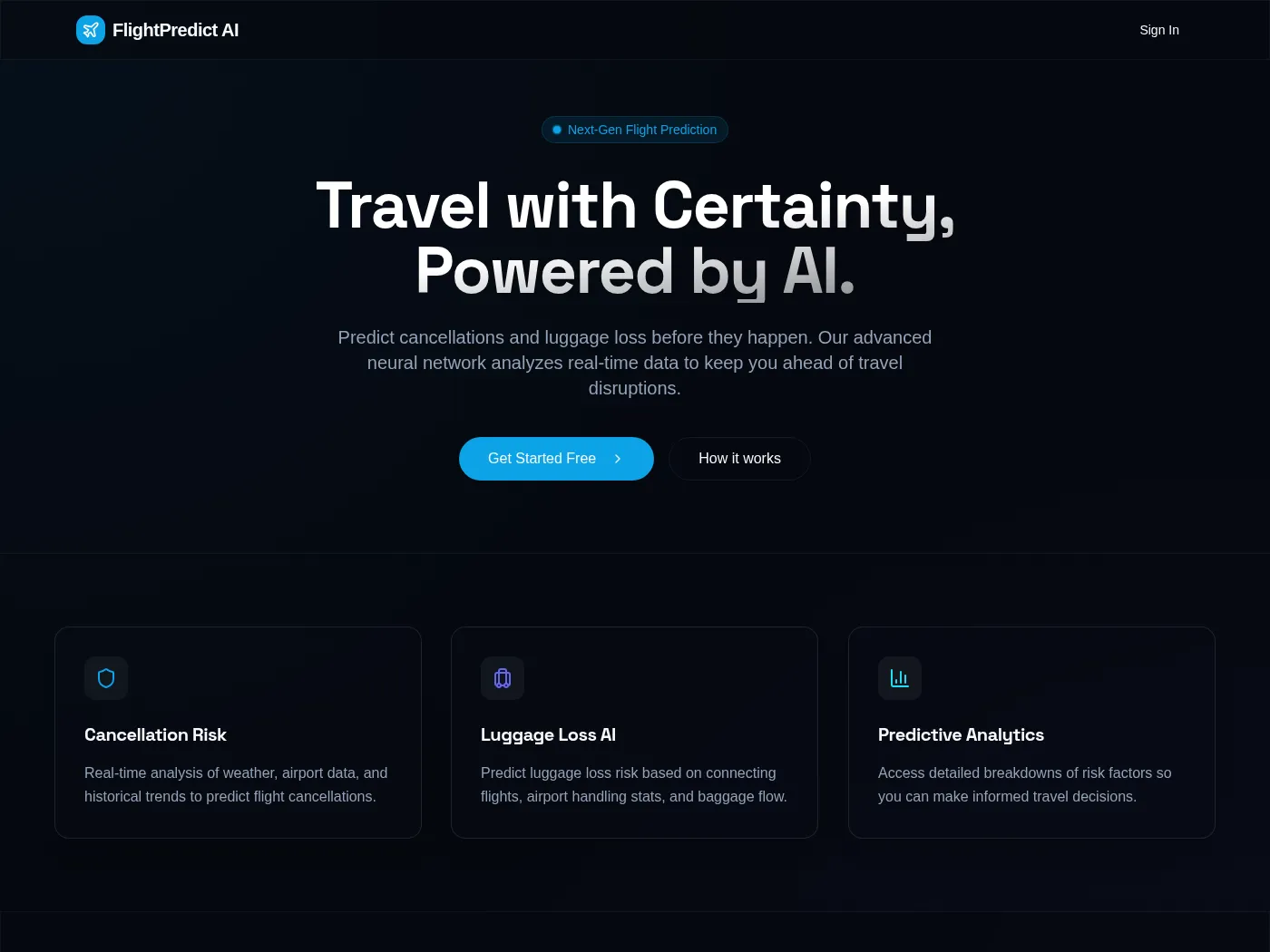 Flight Predict AI SaaS